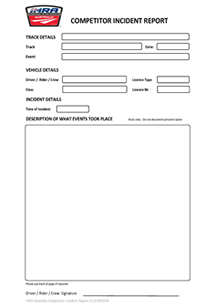 Competitors Forms | International Hot Rod Association Australia